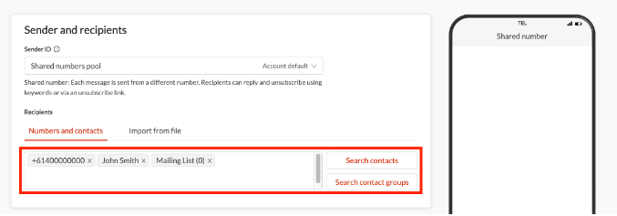 Basic Message Sending – SMS Broadcast