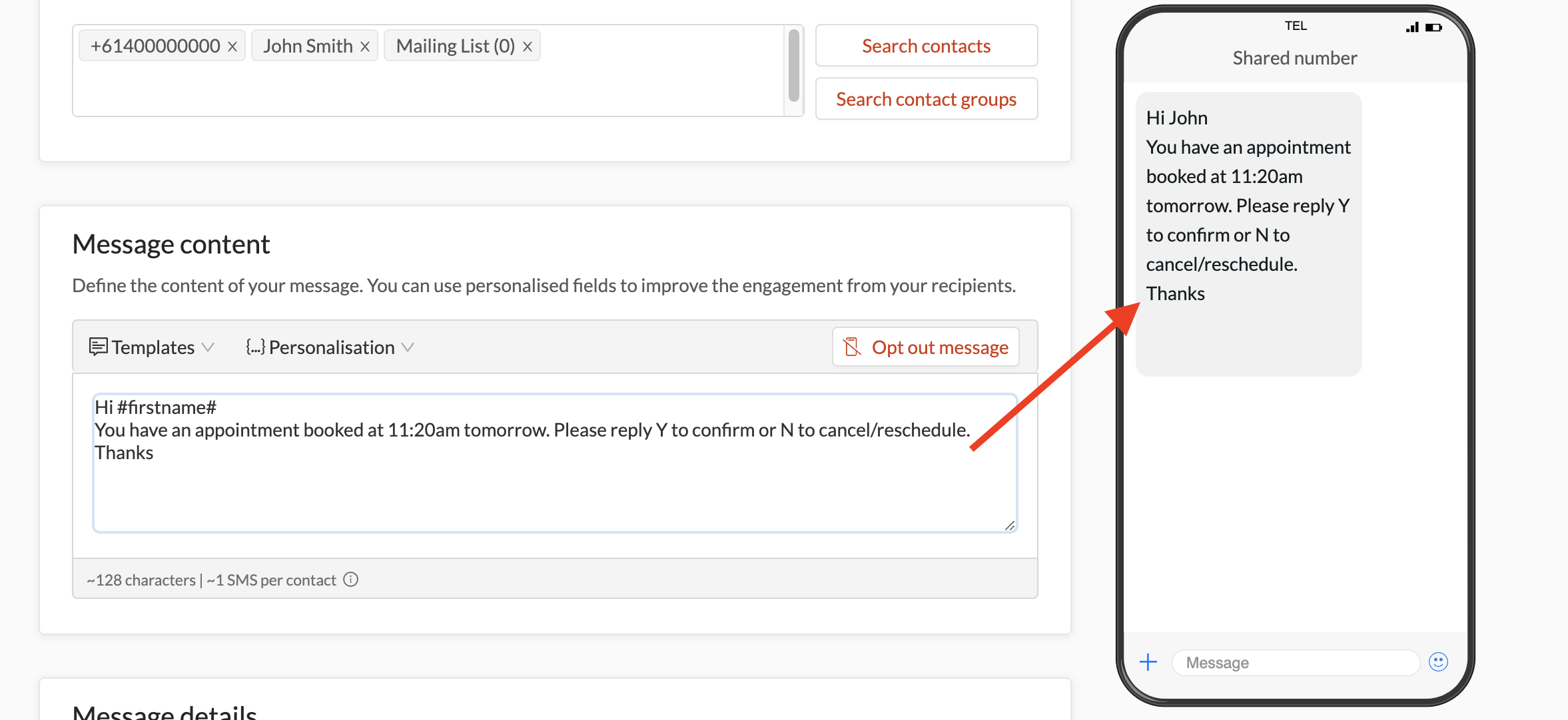 Basic Message Sending – SMS Broadcast