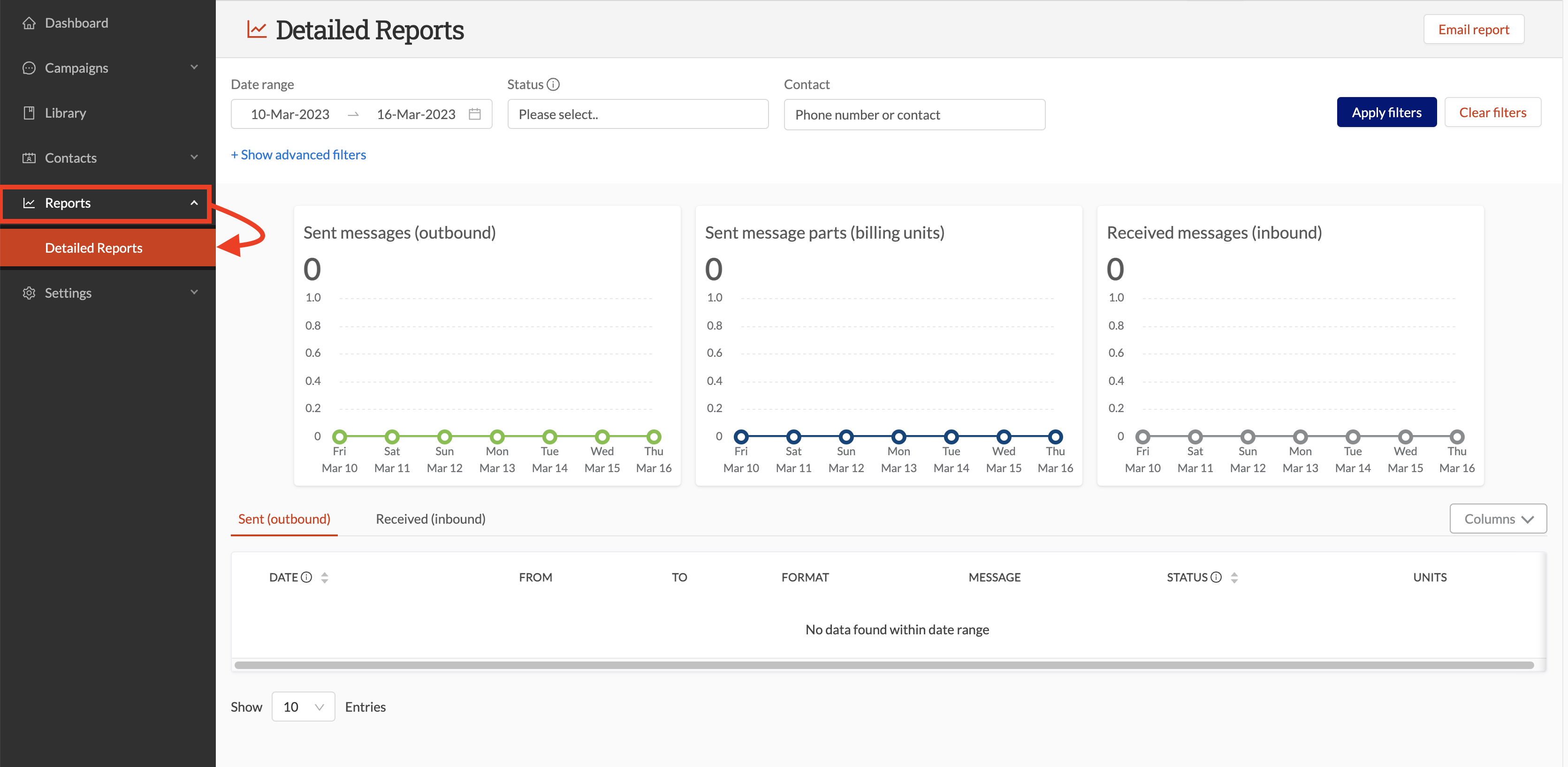 Reporting on Inbound Messages – SMS Broadcast